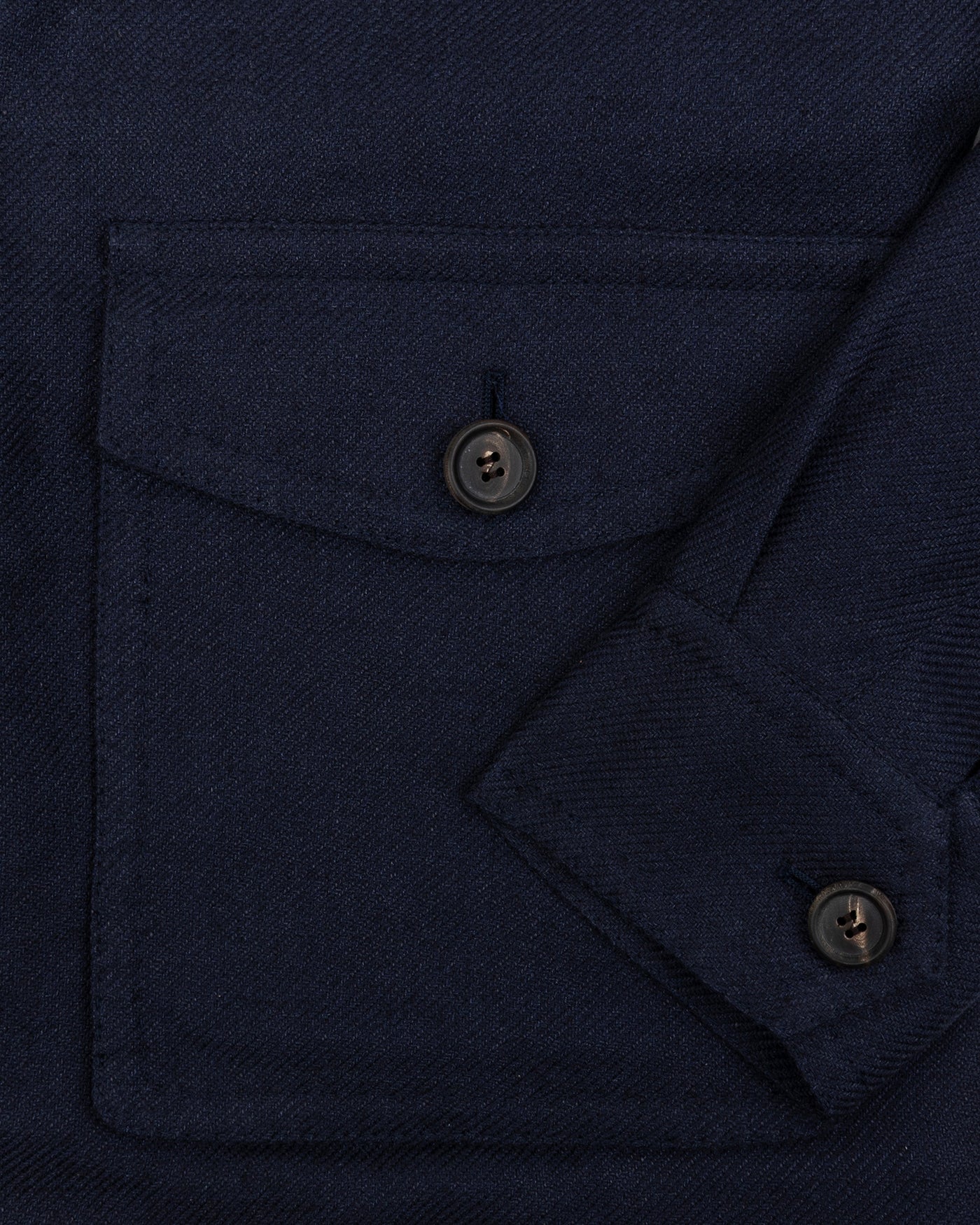 Navy Linen Silk Cotton Safari Jacket | Besnard