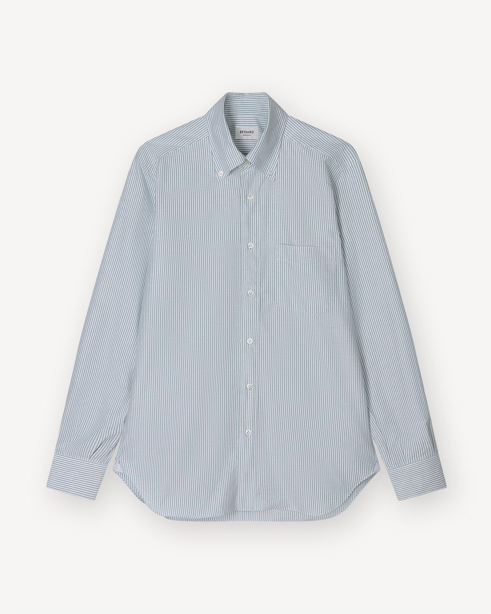 Green University Stripe Stripe OCBD Shirt | Oxford Cloth Button Down ...
