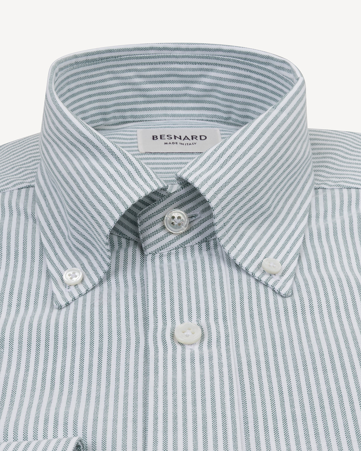 Green University Stripe Stripe OCBD Shirt | Oxford Cloth Button Down ...