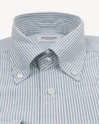 Green University Stripe Stripe OCBD Shirt | Oxford Cloth Button Down ...